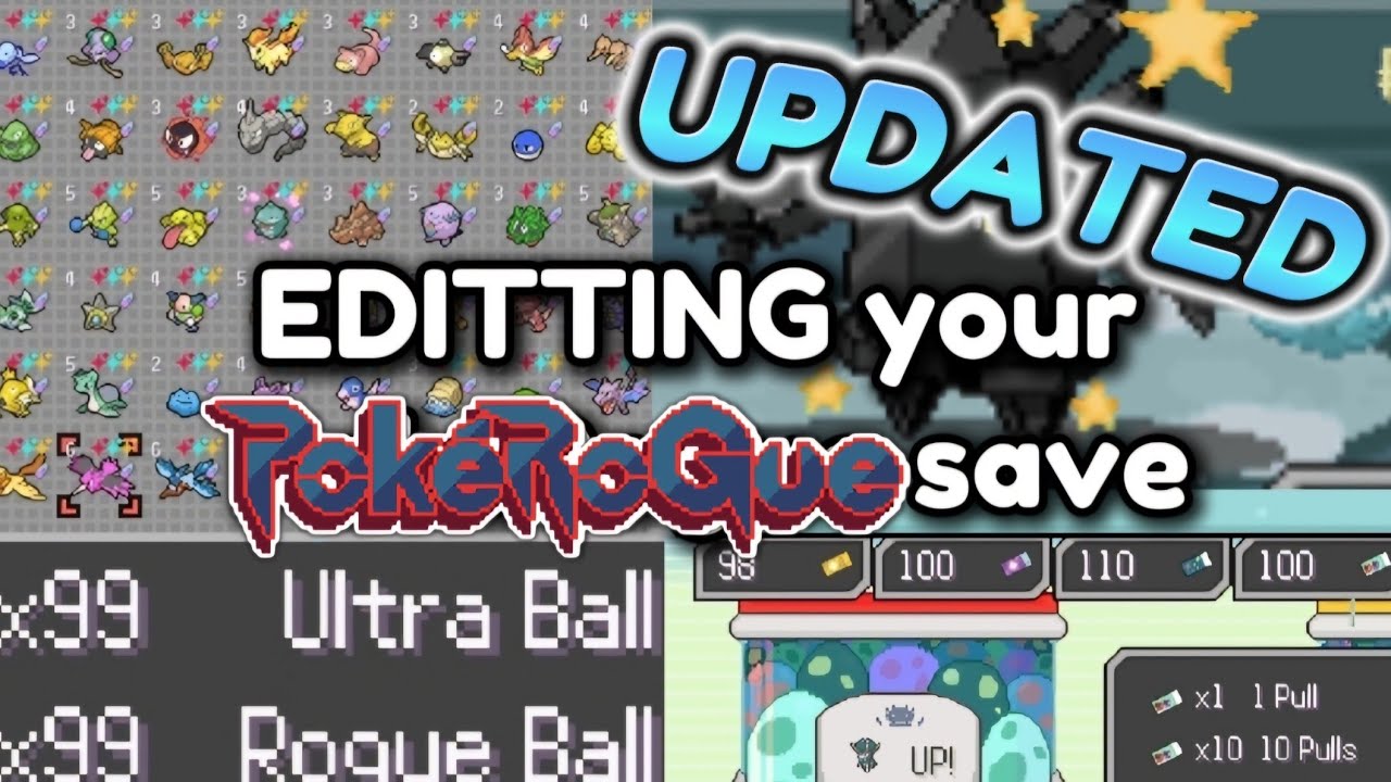 OUTDATED | POKEROGUE - EDIT Your Save Data, Cheats and More - YouTube