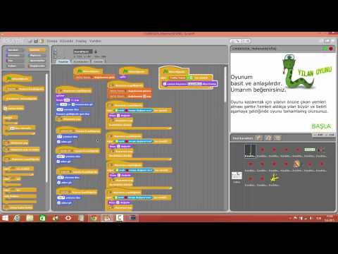 Scratch ile yapılan yılan oyununun tanıtımı.