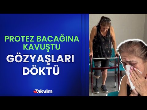 Protez bacağına kavuştu, sevinç gözyaşları döktü