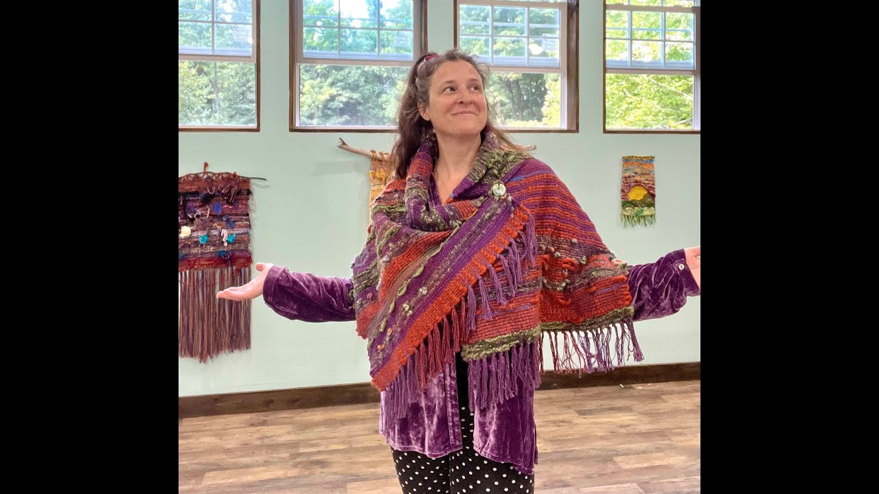Making a magical shawl, with upcycled materials! - YouTube