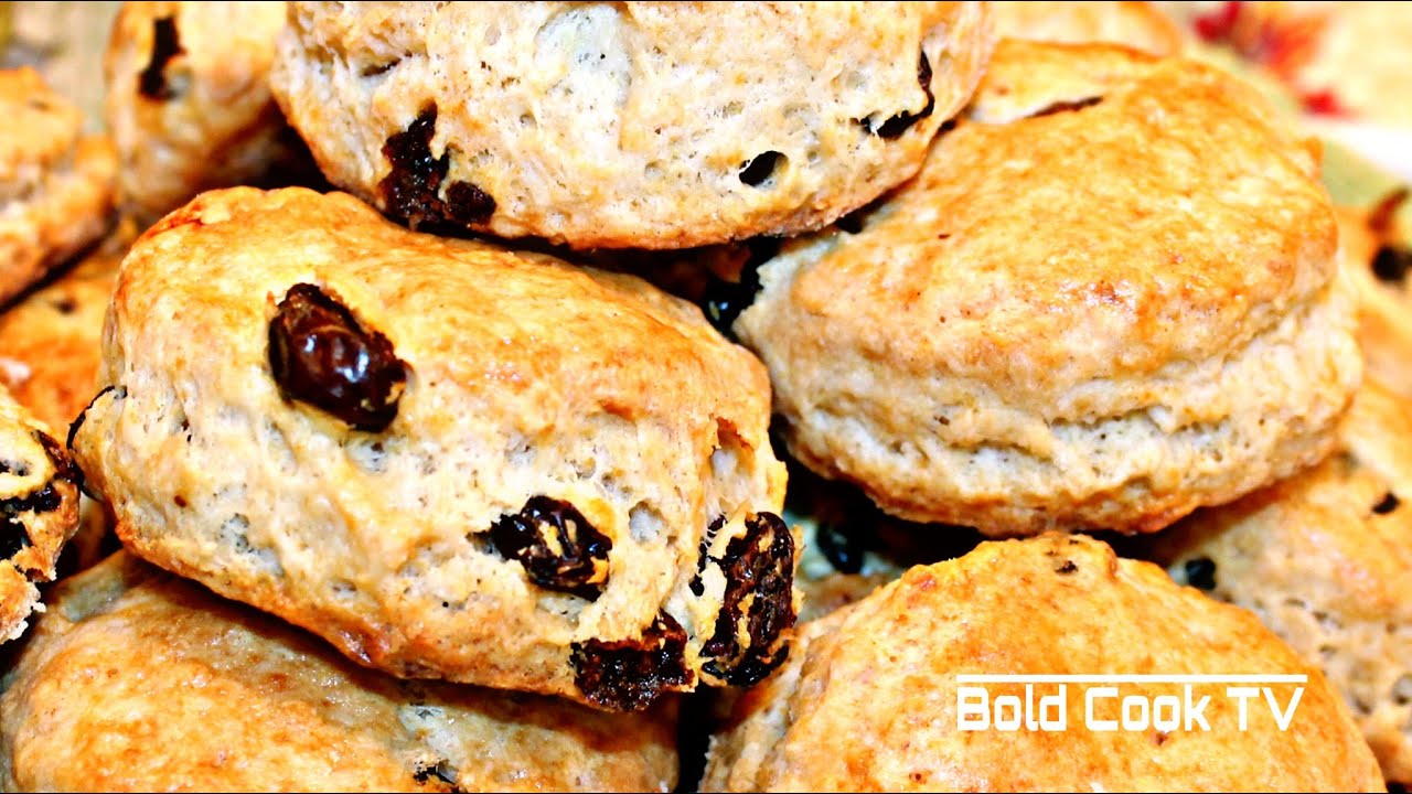 CLASSIC RAISIN SCONES RECIPE / ENGLISH HIGH TEA MENU / Bold Cook TV ...