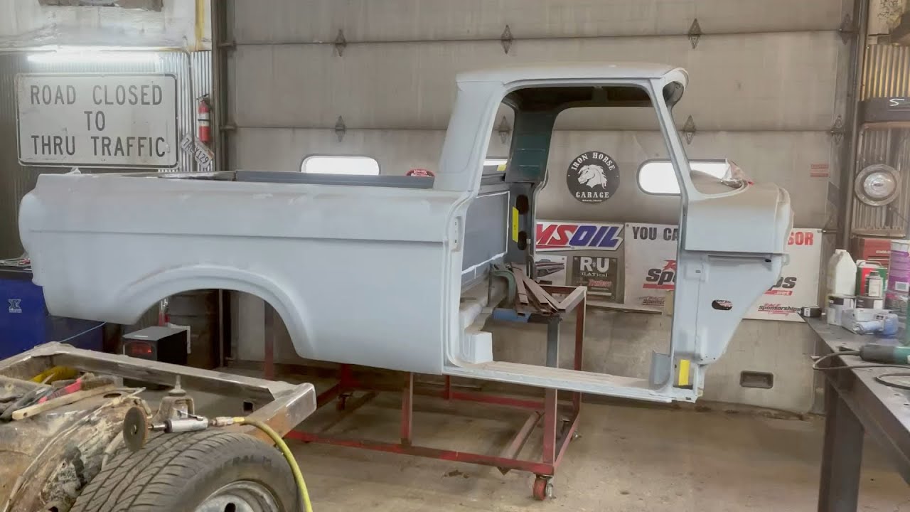 Ford Unibody Frame is done, Body is Mounted - YouTube
