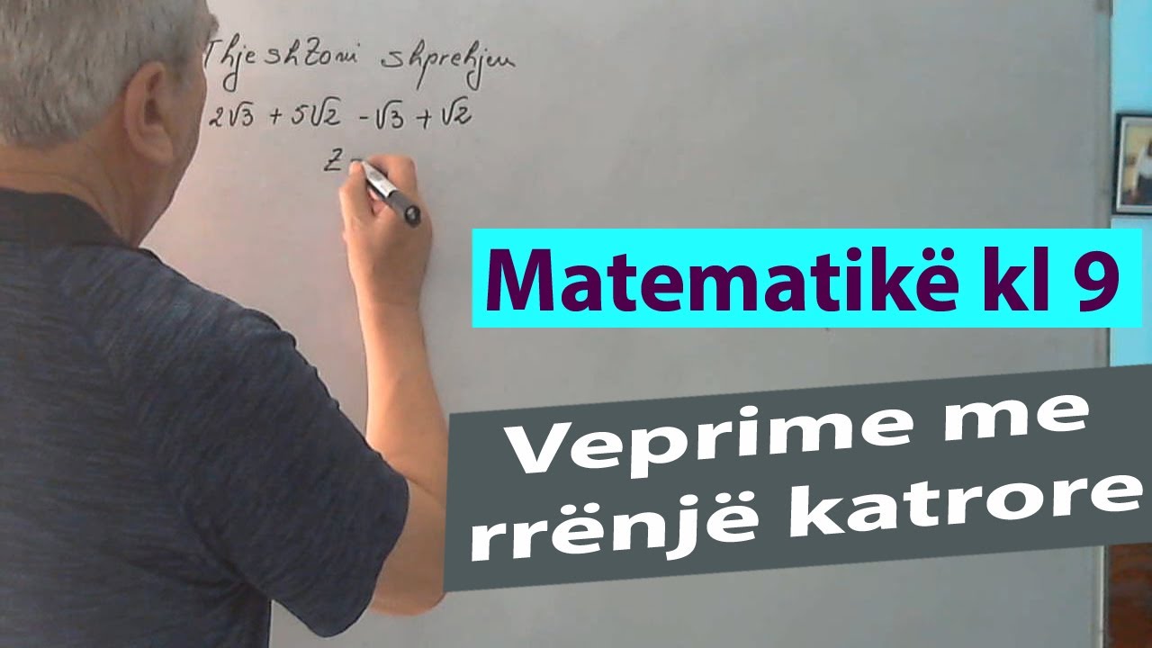 Ushtrime matematike kl 9/Veprime me rrënjë katrore - YouTube