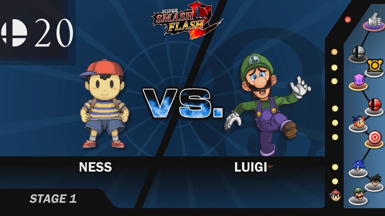 Super Smash Flash 2 | Classic Mode: Ness - YouTube