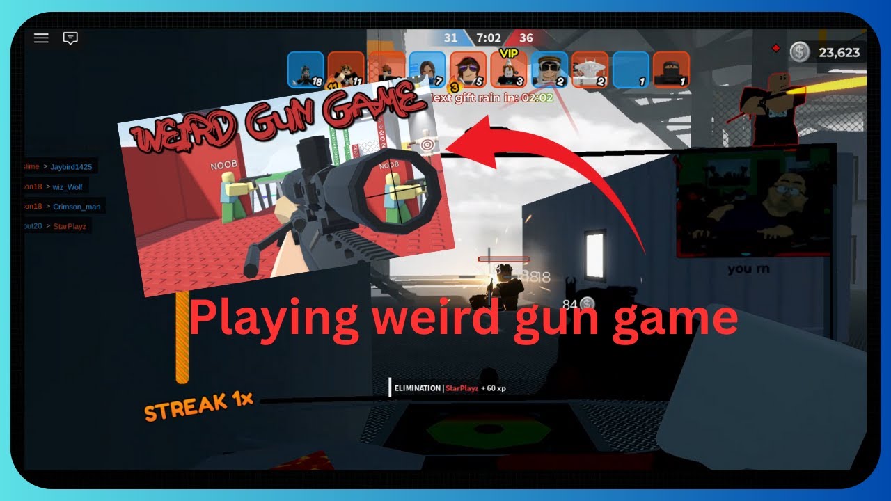 Playing the weird gun game - YouTube