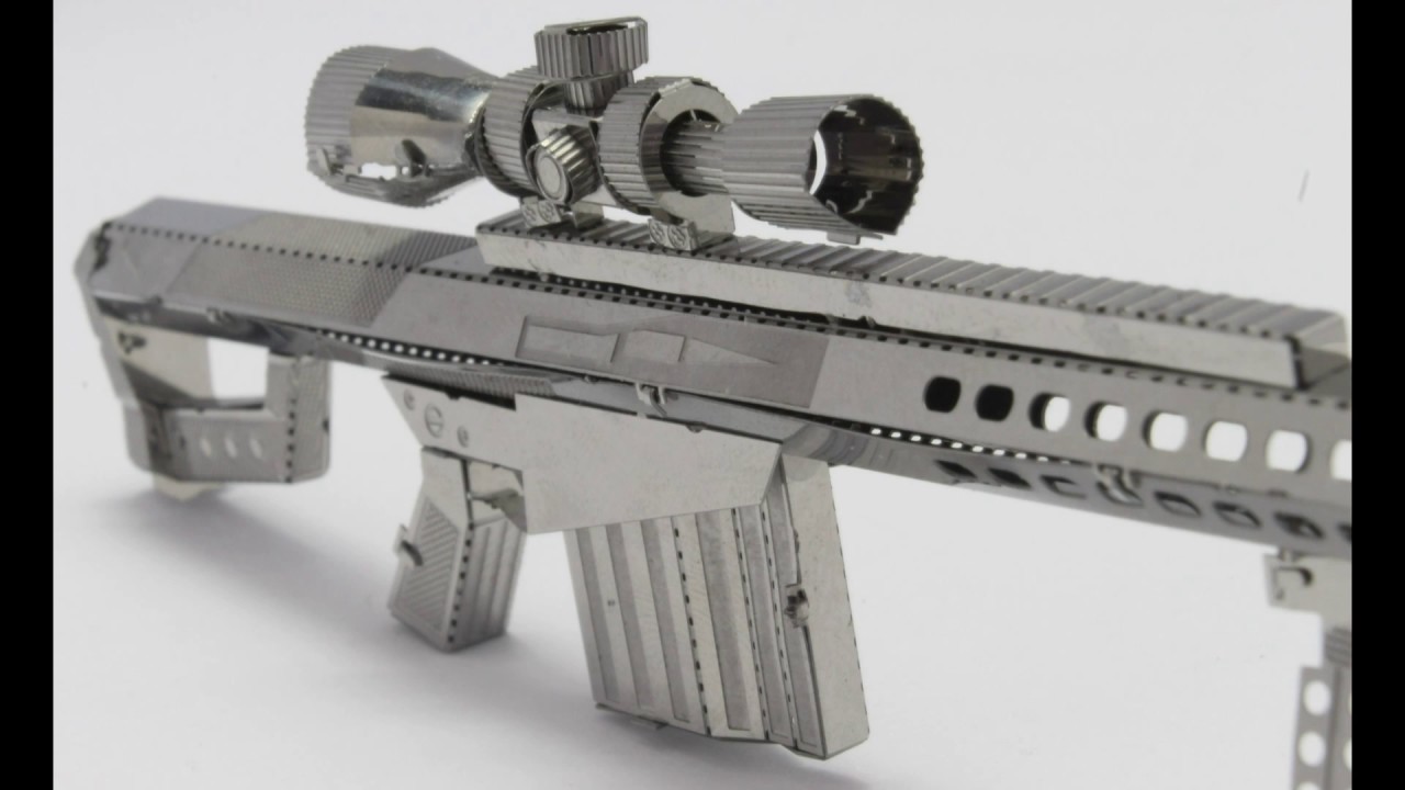 Barrett Sniper Rifle 3D Metal Puzzle - YouTube