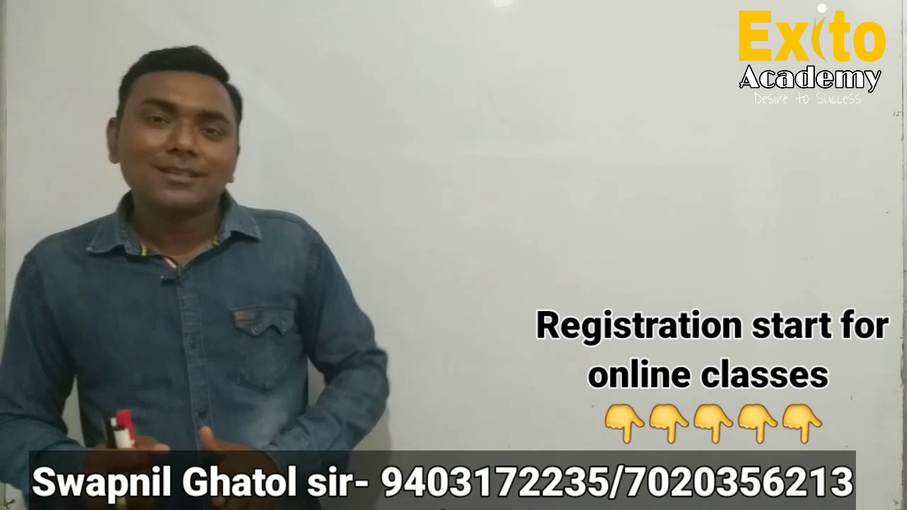 MATHS & REASONING by Swapnil Ghatol sir Exito Academy Amravati,#MPSC ...