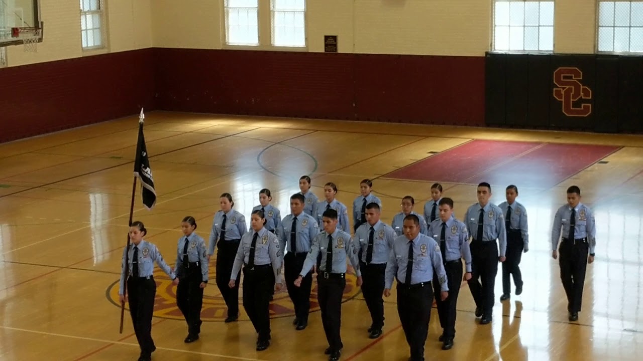 LAPD Mission Cadets drill performance - YouTube