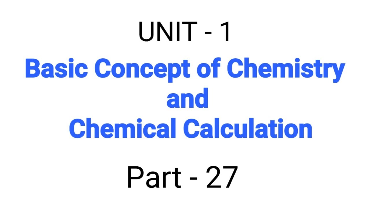 Limiting Reagents Example sum | Basic Concepts of Chemistry & Chemical ...