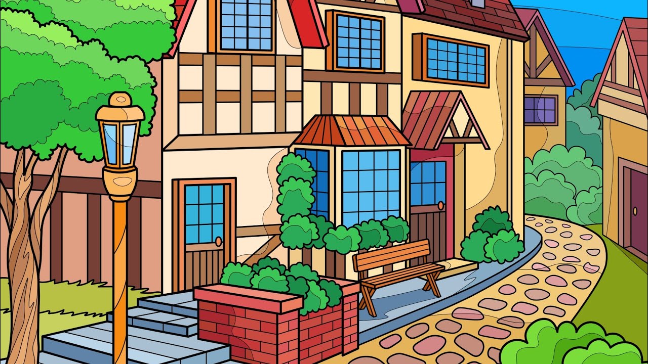 Hey Color app Paint by Numbers City Houses #colorwithme #relaxing # ...