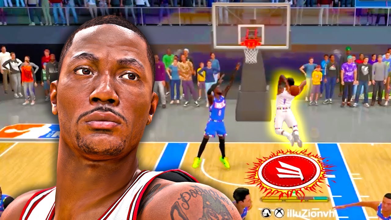 This PRIME DERRICK ROSE BUILD is TERRORIZING the REC on NBA 2K24 - YouTube