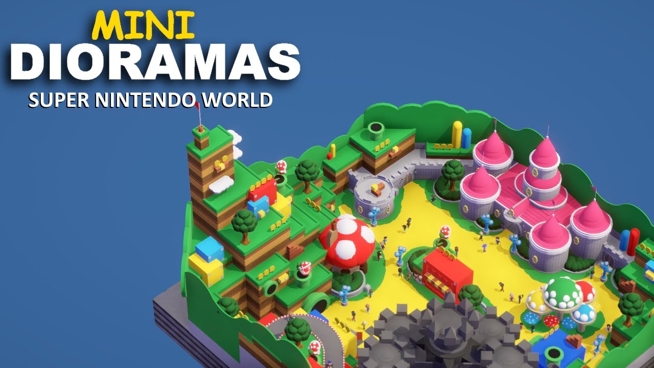Mini Dioramas - Super Nintendo World - Episode 8 (Parkitect) - YouTube