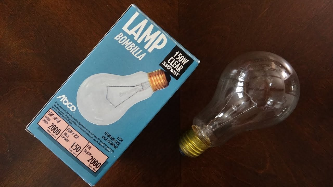 ABCO 150watt Clear Incandescent Light Bulb - YouTube