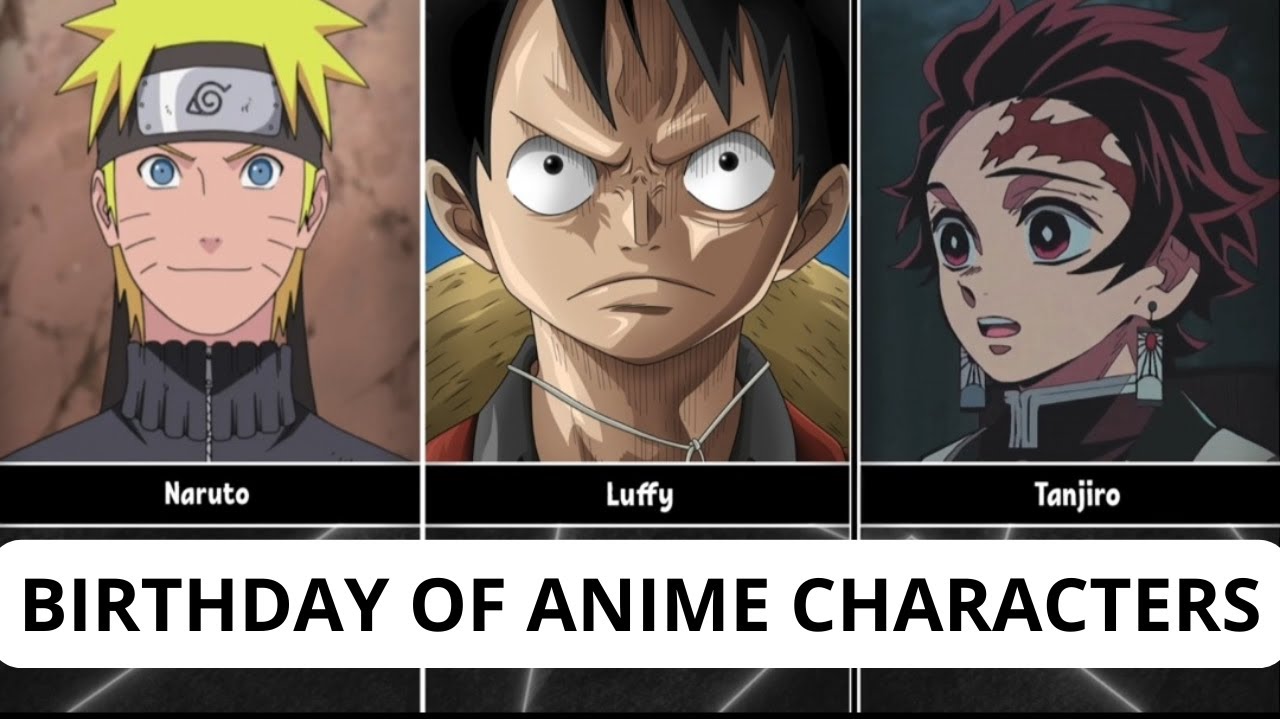 Birthday of Anime Characters - YouTube