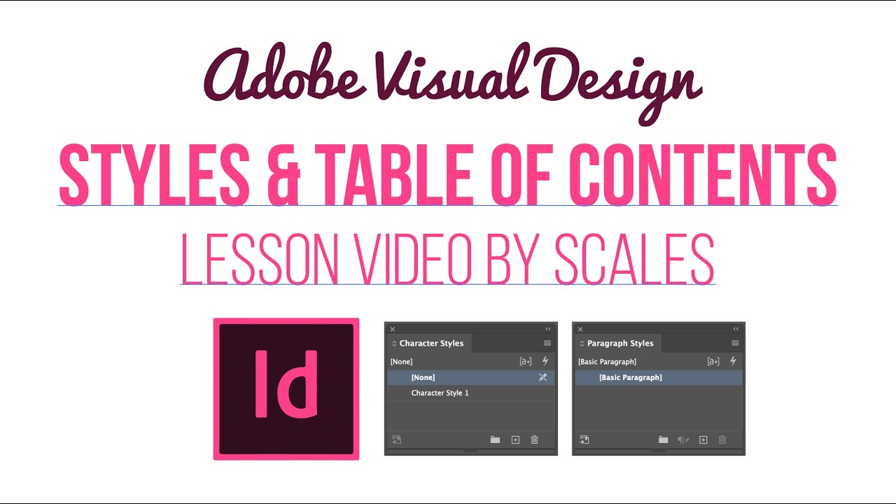 InDesign: Styles and Table of Contents - YouTube