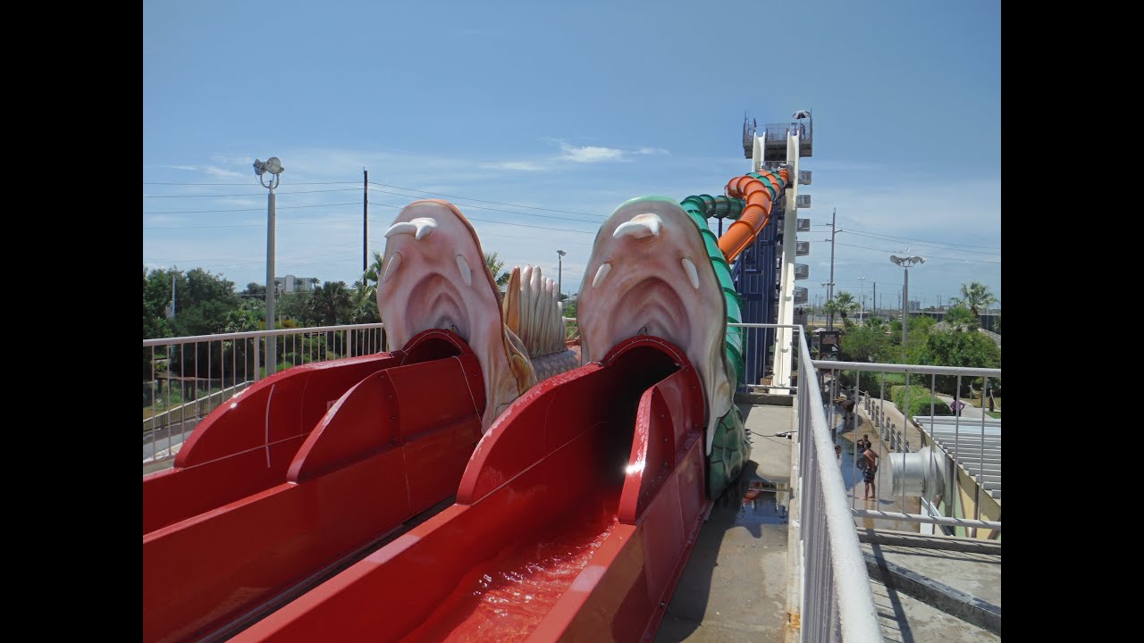 Screaming Serpents Schlitterbahn Galveston Island - YouTube