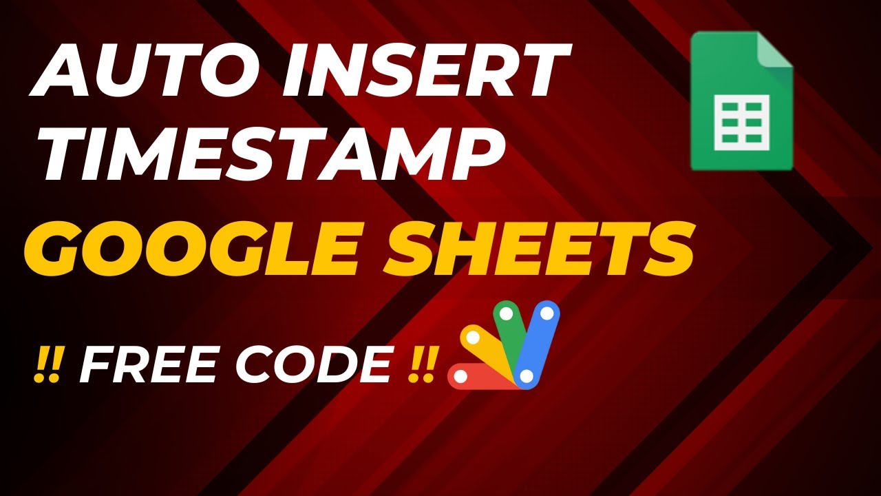Automate Timestamp in Google Sheets With Ease! || Google Apps Script ... Automate Timestamp in Google Sheets With Ease! || Google Apps Script ...