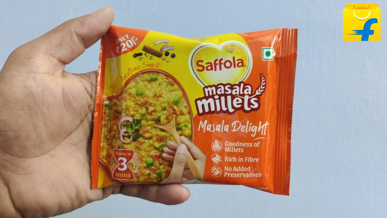 Malayalam Unboxing of Saffola Masala Millets Masala Delight pack of ...