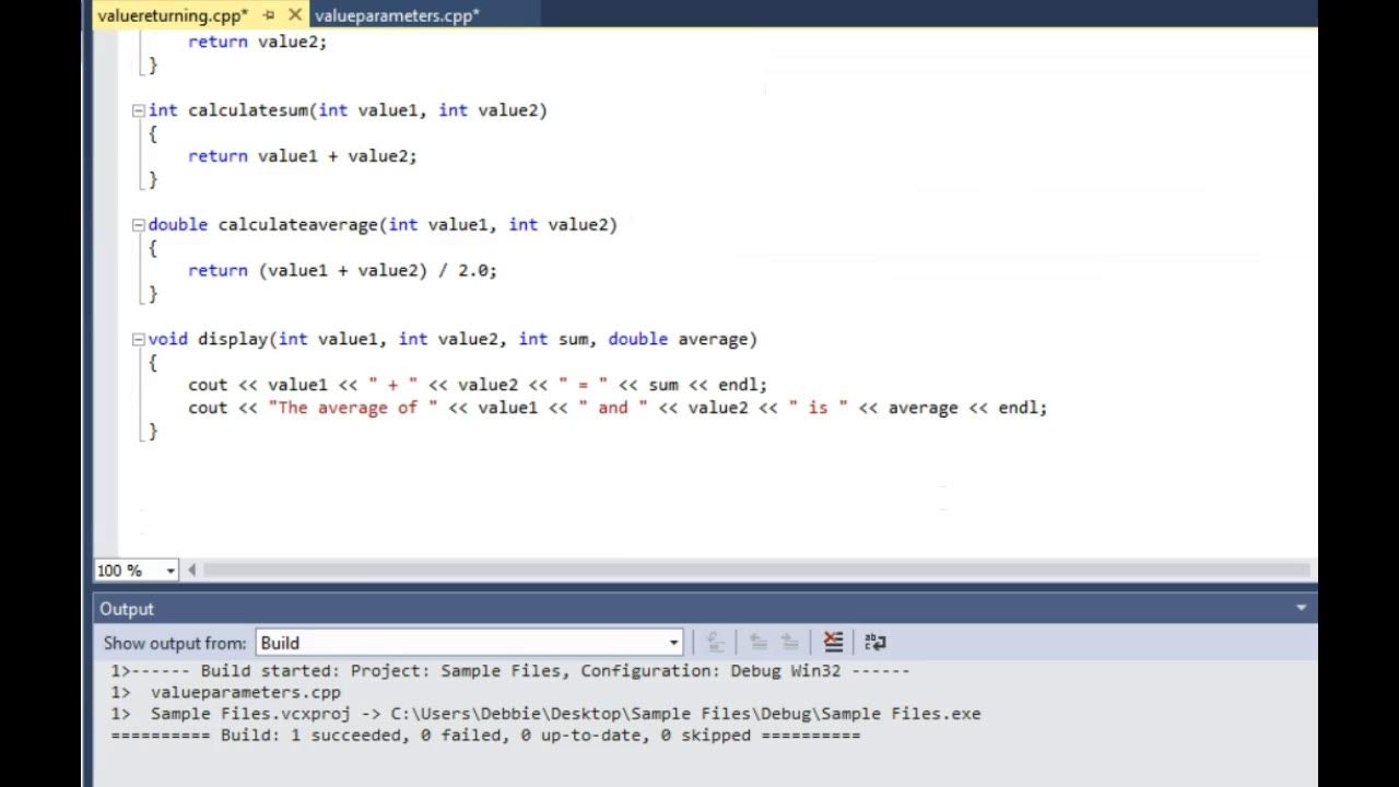 Sample Program with Value Returning Functions - YouTube