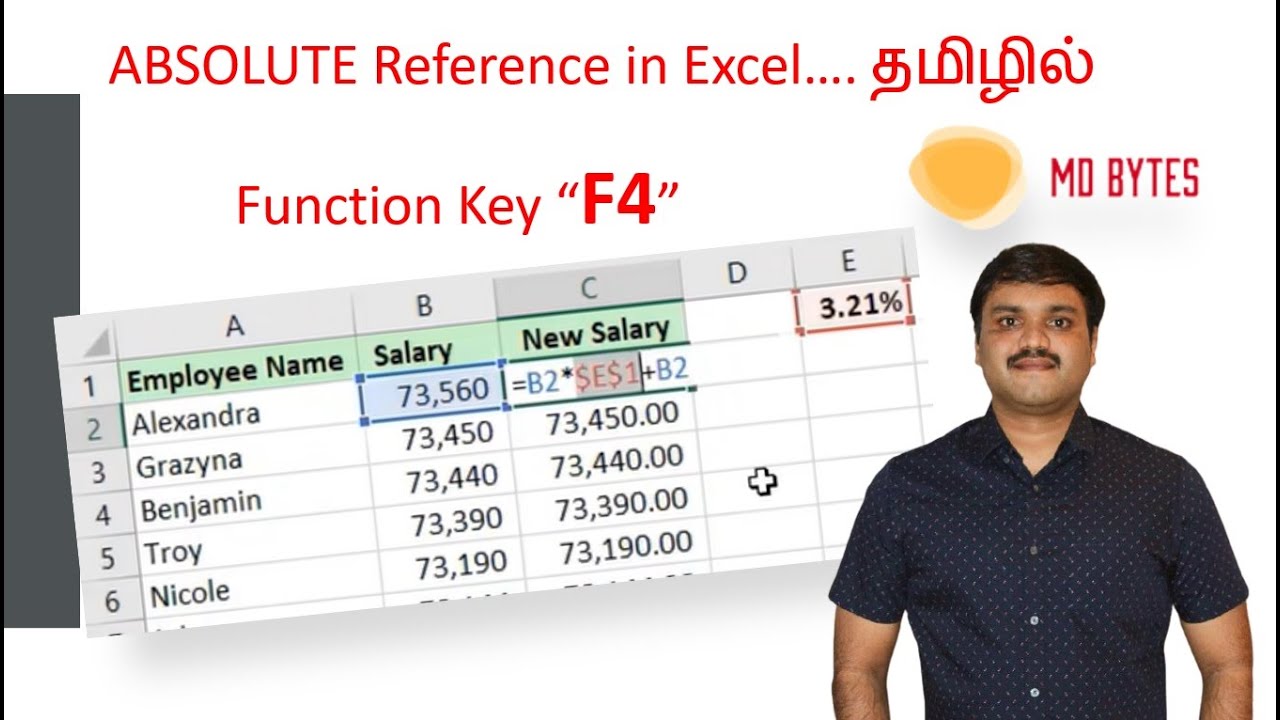 Excel Learning In Tamil Absolute Reference In Excel YouTube excel-learning-in-tamil-absolute-reference-in-excel-youtube