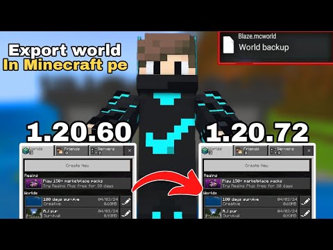 How to update minecraft world in PE without losing world || minecraft ...