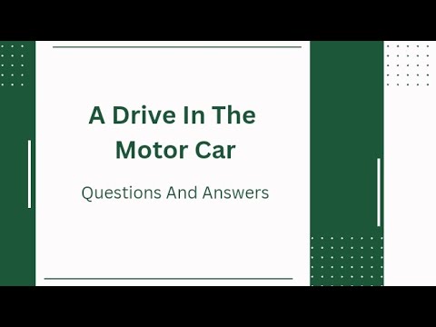 A drive in the motor car || Question Answer || class 7 || #questions # ...
