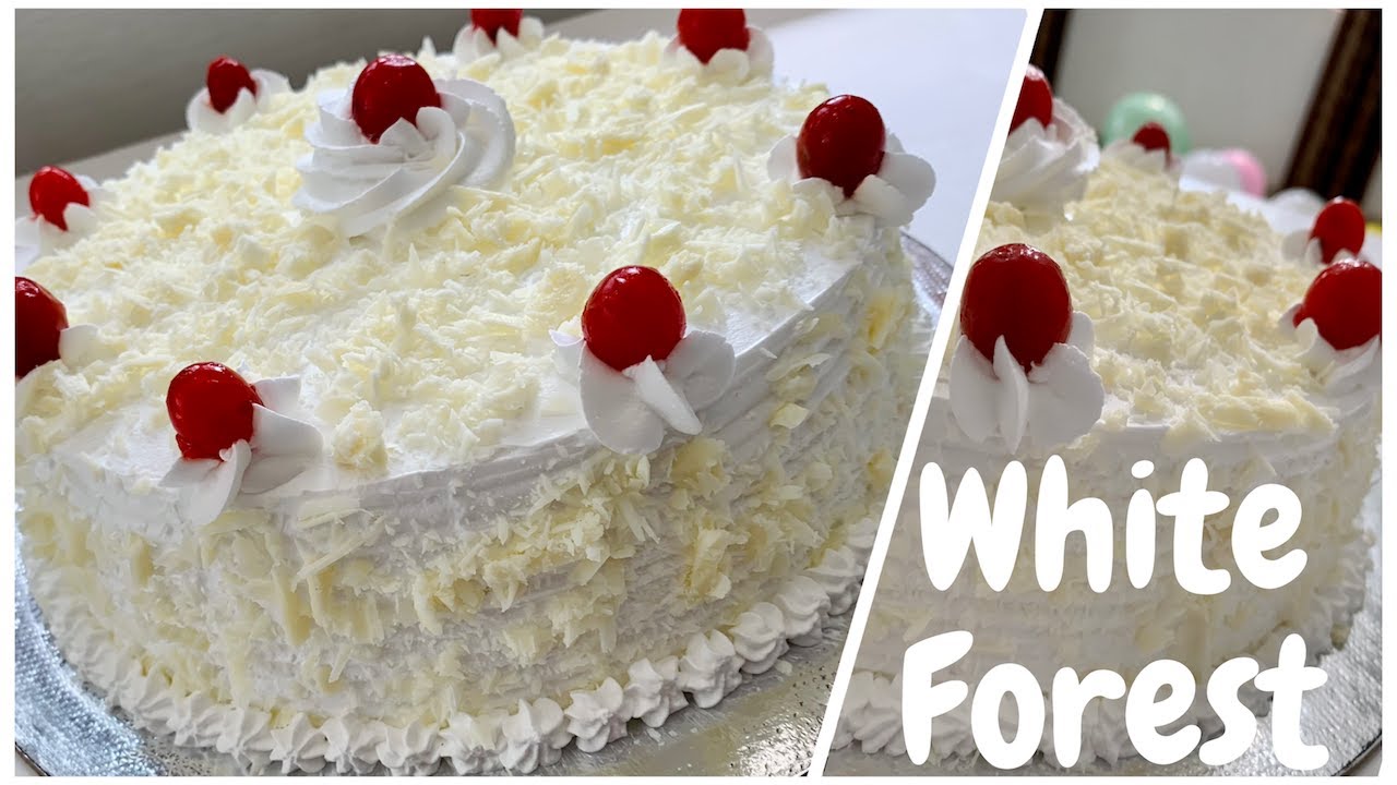 White forest cake || Home made white forest cake recipe - YouTube