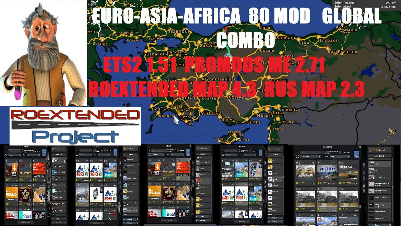 PROMODS ME 2.71+80 MODS NEW BIG COMBO ETS2 1.51 ANKARA BARTIN - YouTube