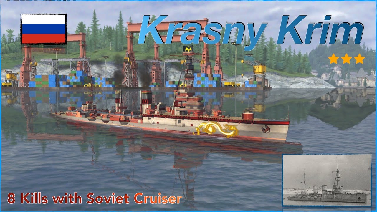 Soviet Cruiser Krasny Krym (8 Kills) - YouTube