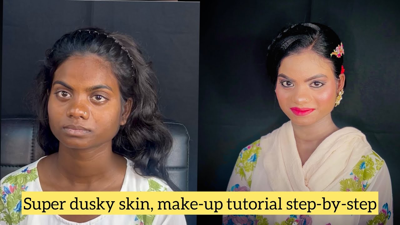 Super dusky skin, Makeup tutorial/ step-by-step - YouTube