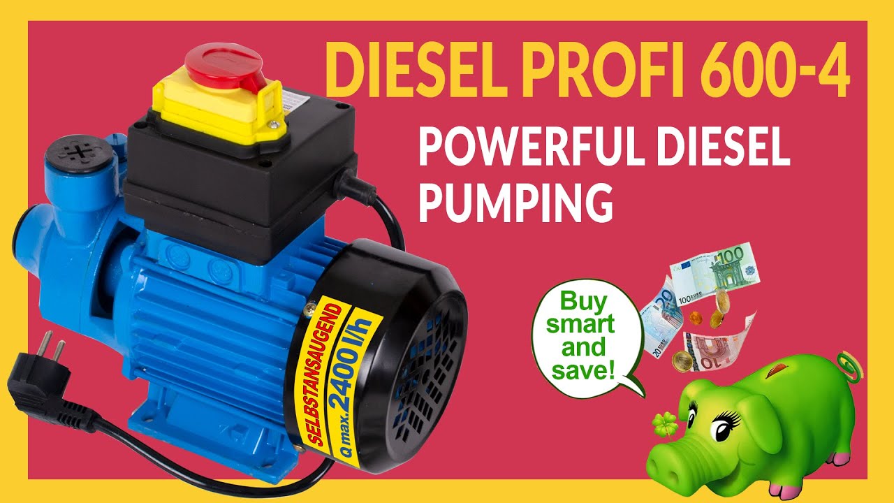 Self-priming electric diesel pump Diesel Profi 600-4 for powerful ...