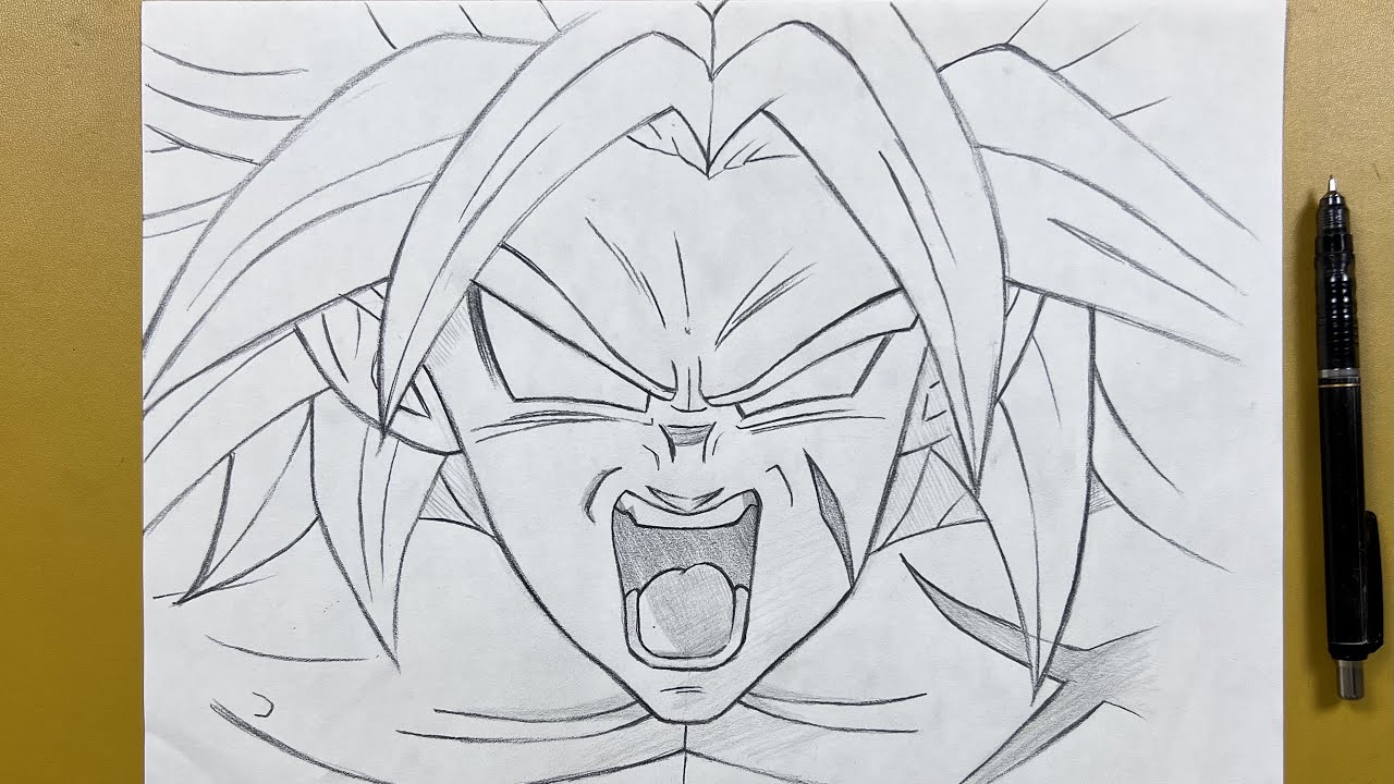How to draw broly || step-by-step - Dragonball super | - YouTube