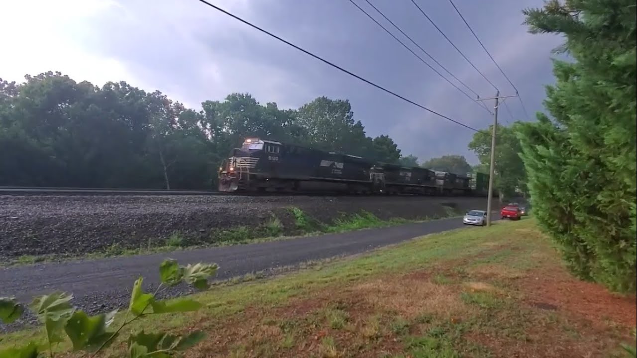 NS 8120 leading 214 in bristow Va in a rainy day - YouTube