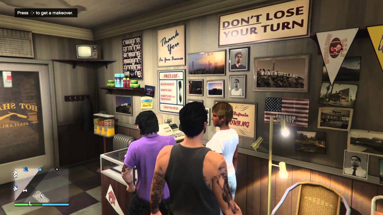 Grand Theft Auto V Barber shop. - YouTube