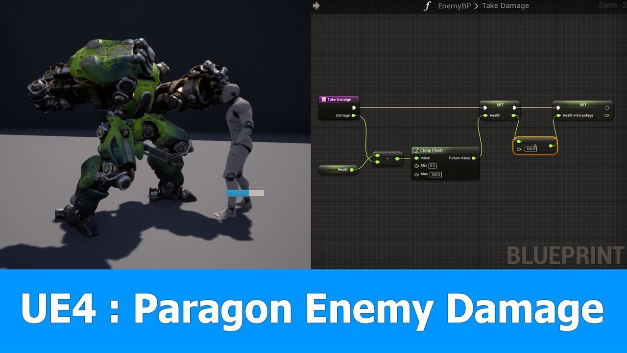 Unreal Engine 4 : Paragon Enemy Damage - YouTube