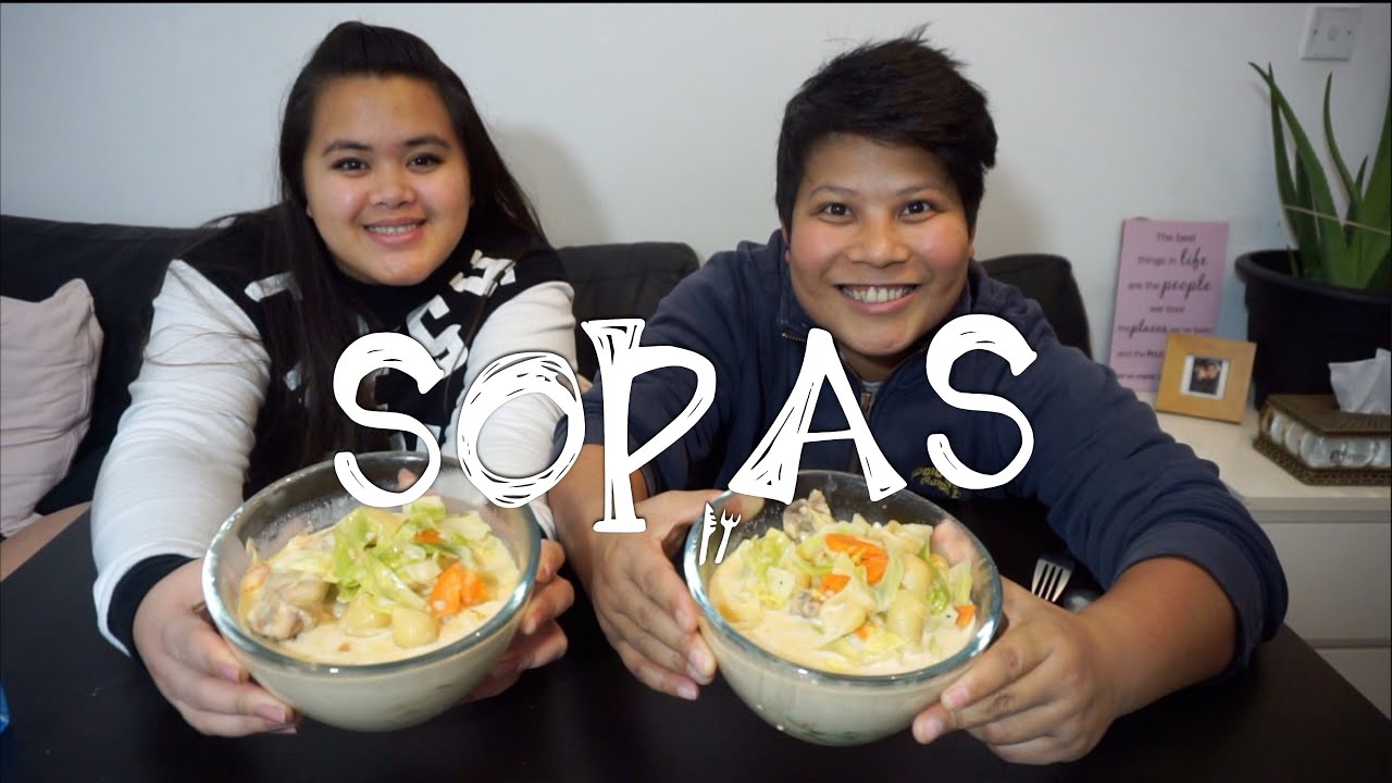 Filipino Food Mukbang - Sopas (Creamy Chicken with Pasta Soup) - YouTube