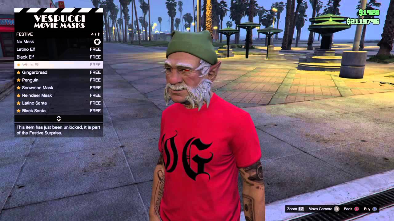 GTA V Online - New Festive Masks for the 1.21 1.05 1.19 Update! - YouTube
