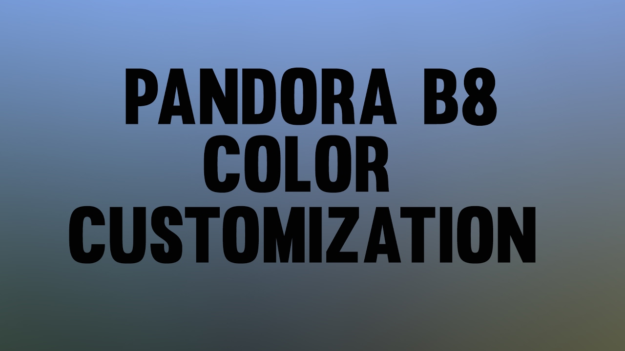 HOW TO USE PANDORA B8 COLOR CUSTOMIZATION! TABGUI COLORS, RAINBOW ...