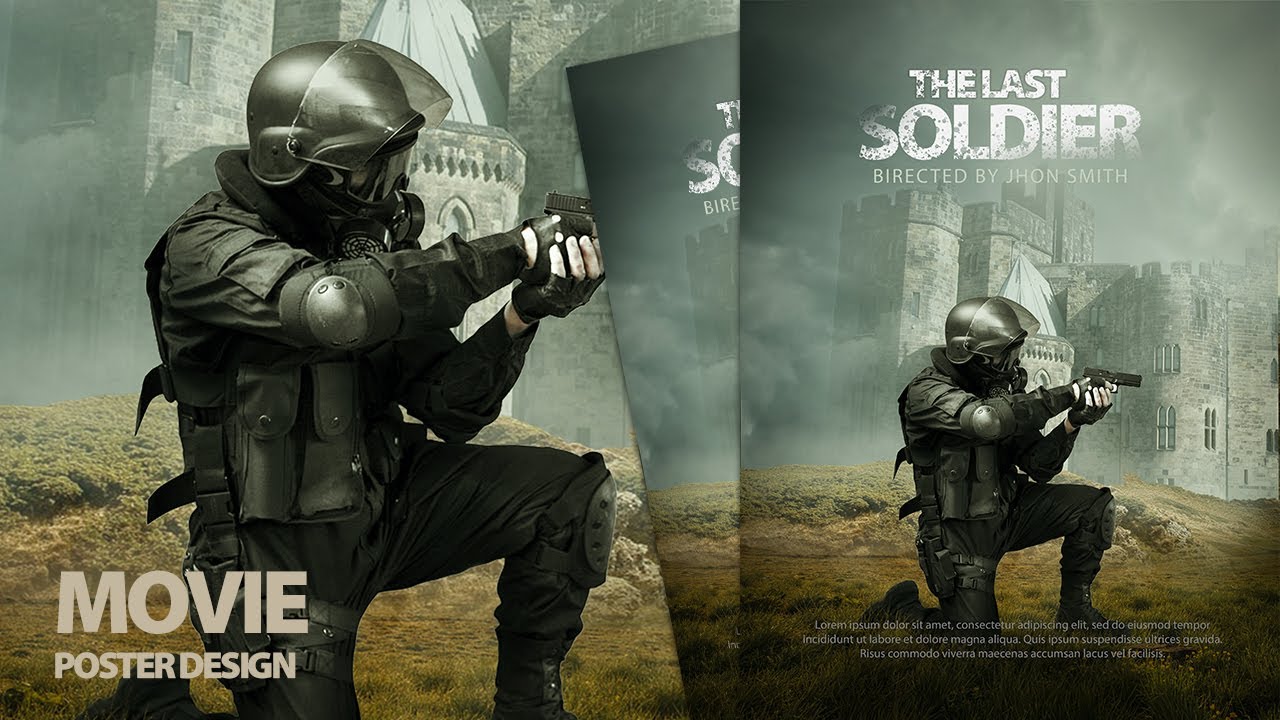 How to Action Movie Poster Design in Photoshop Cc- Poster Design ...