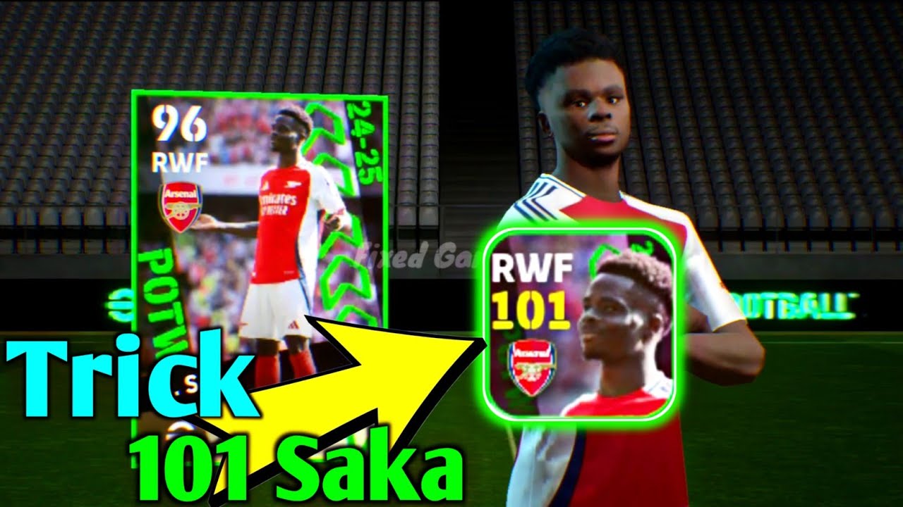 POTW 101 Rated B.Saka Trick How To Get In Efootball 2024 Mobile | Trick ...