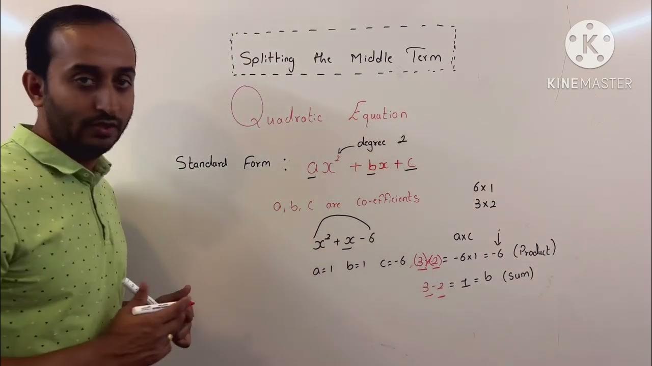 Splitting the Middle term Method - YouTube