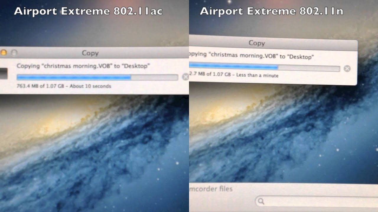 Apple Airport Extreme 802.11ac speed test - YouTube