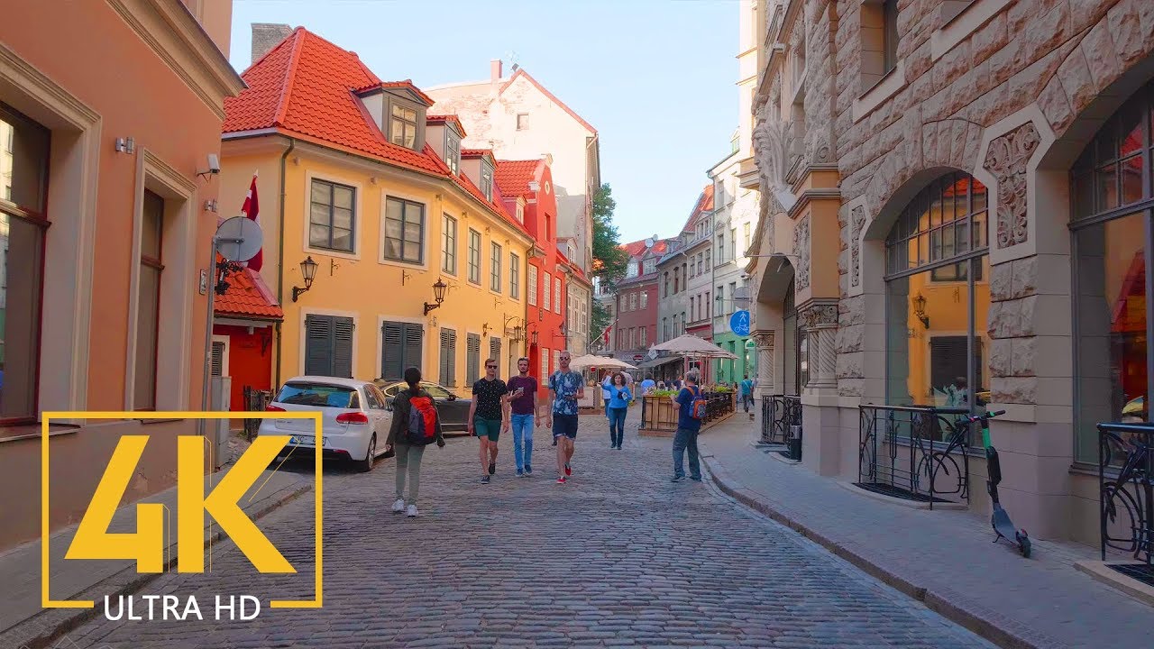 Streets of Riga, Latvia - 4K City Walking Tour with City Sounds - YouTube