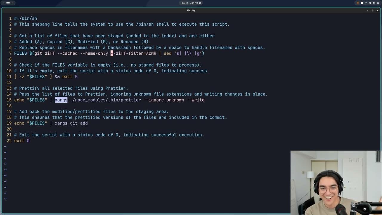 Formatting JS code with prettier - part 2: using git pre-commit hooks - YouTube