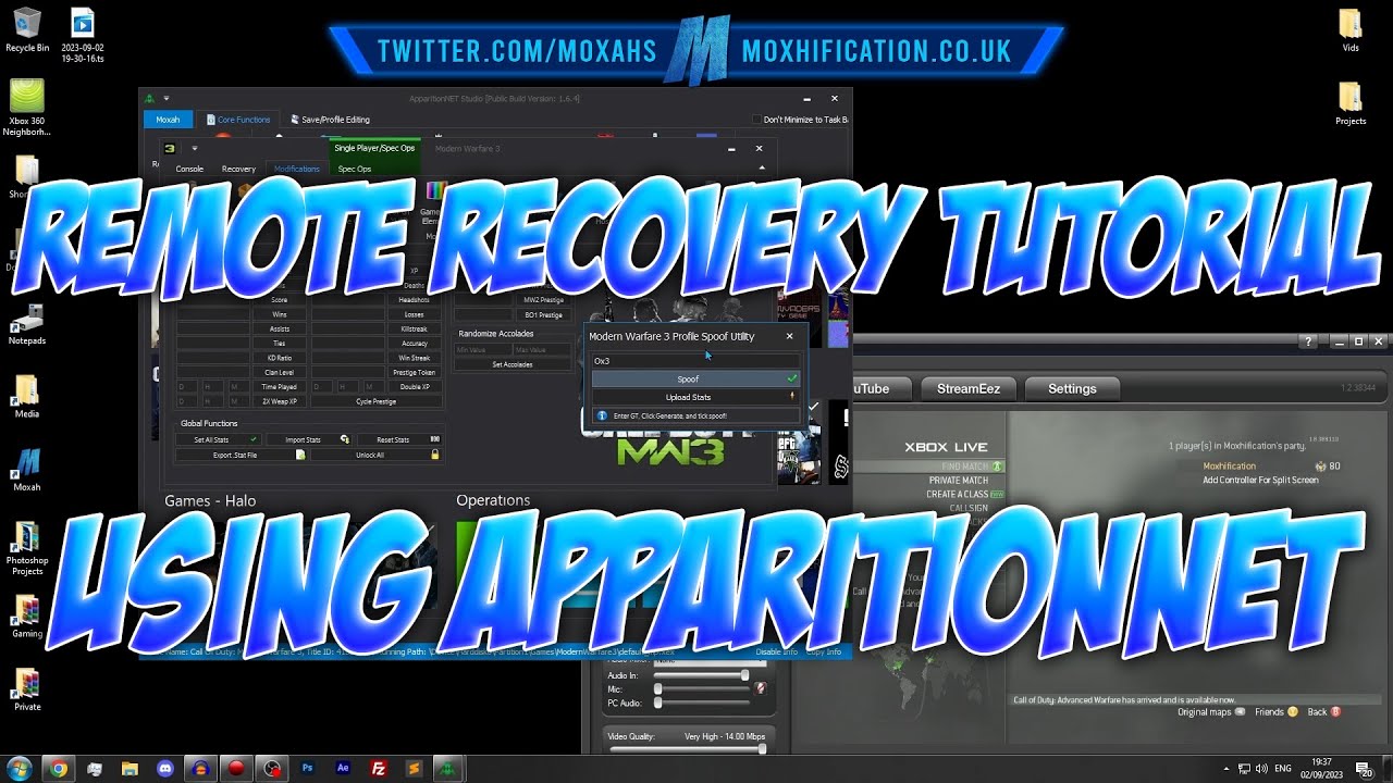 ApparitionNET Studio - MW3 Remote Recovery Tutorial (BO1/MW3/BO2) - YouTube