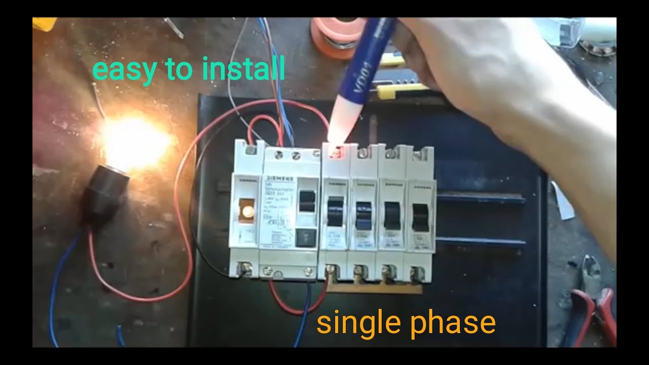 Single phase circuit breaker || house electrical power - YouTube