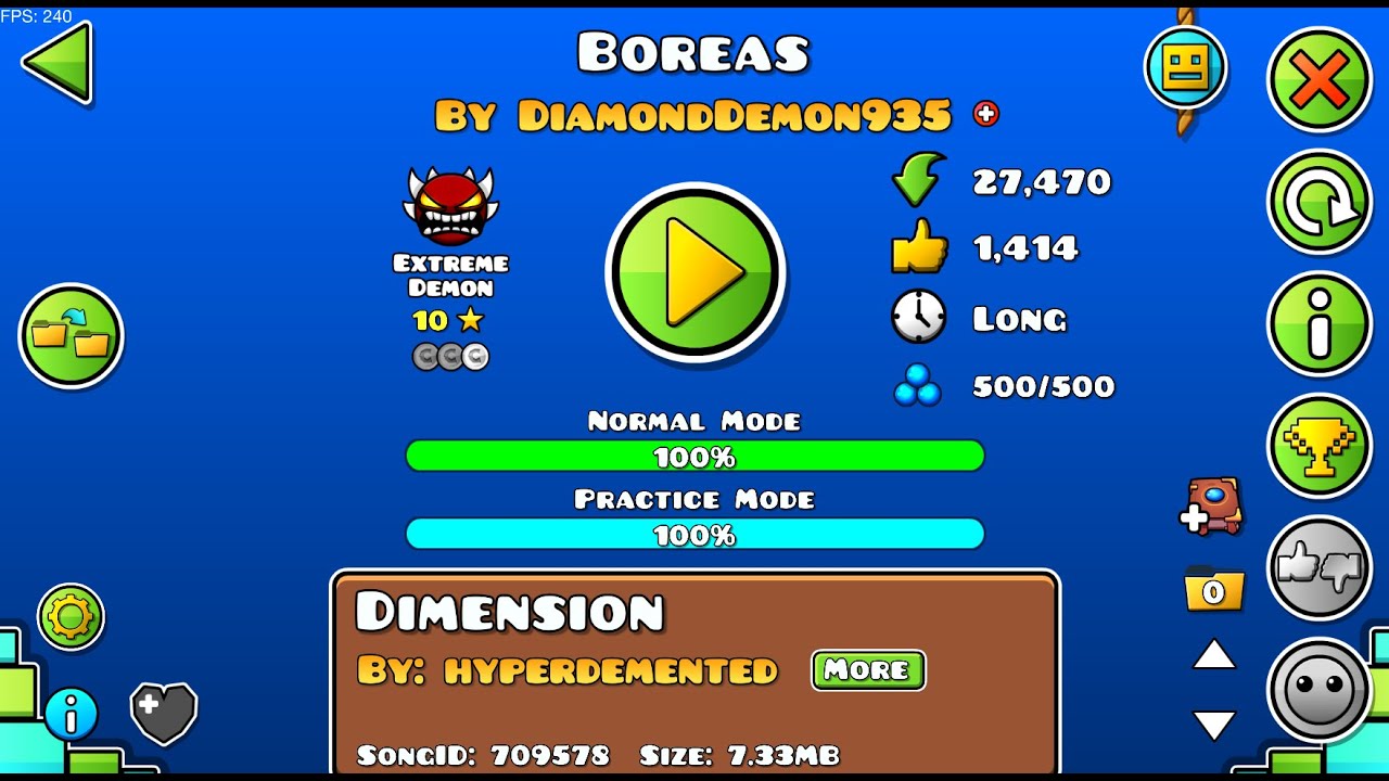 Boreas by DiamondDemon935 (469th Demon) | Geometry Dash - YouTube