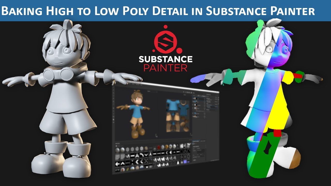 Substance Painter: Baking High to Low Poly Workflow - YouTube