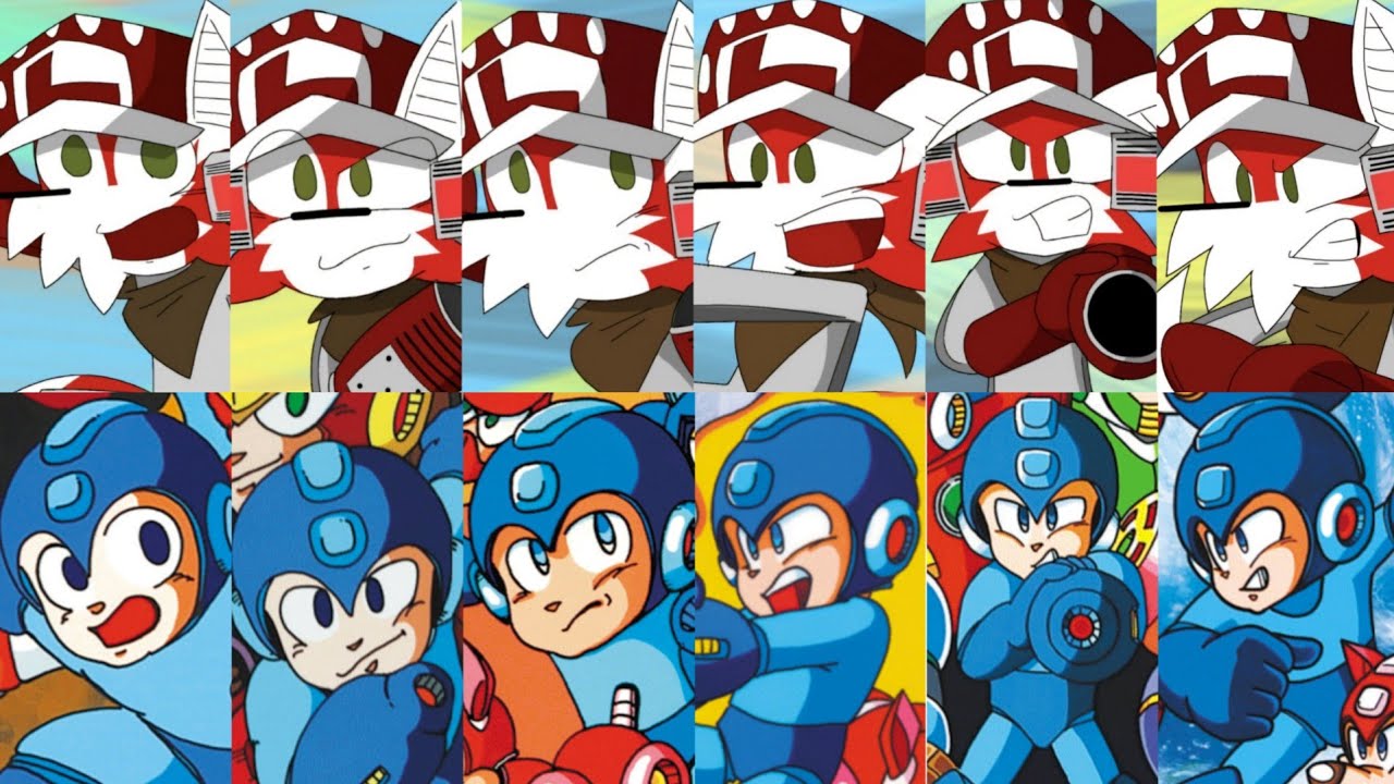 SPEEDPAINT | MegaFox (Mega Man 1-6 Box Art Poses) REDRAWS - YouTube