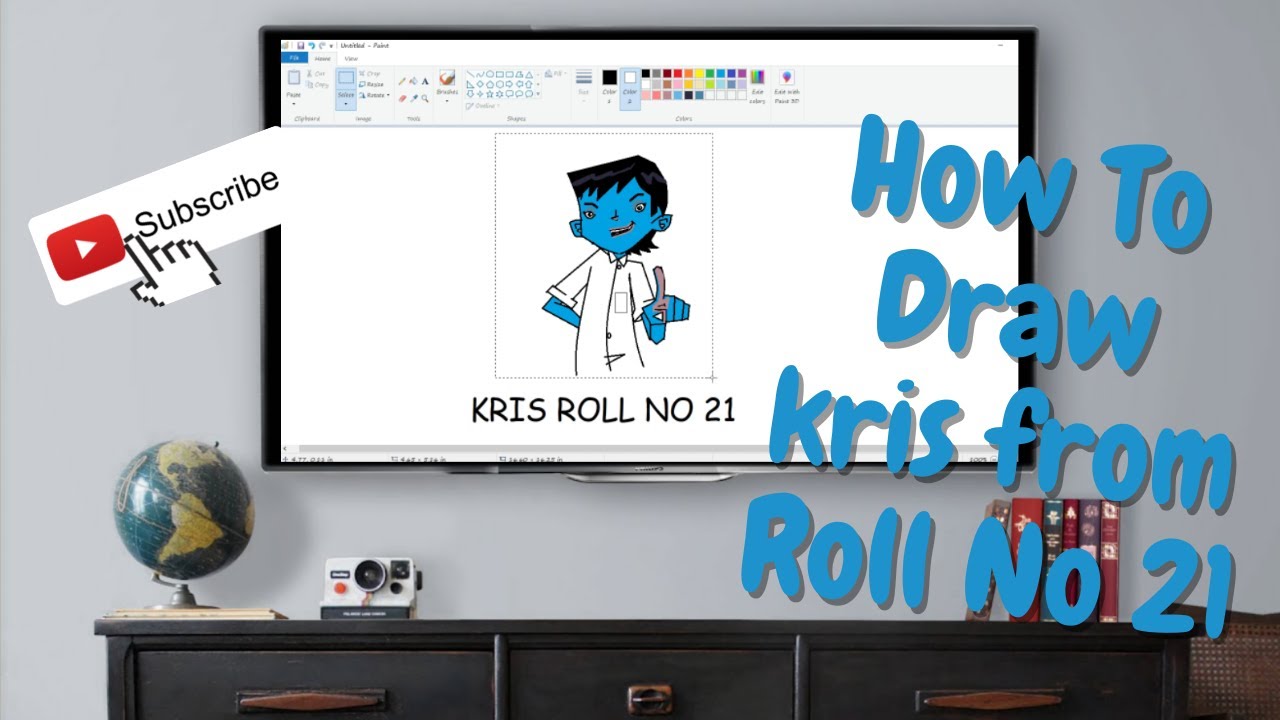 How To Draw Kris From Roll No 21|LearningCom - YouTube